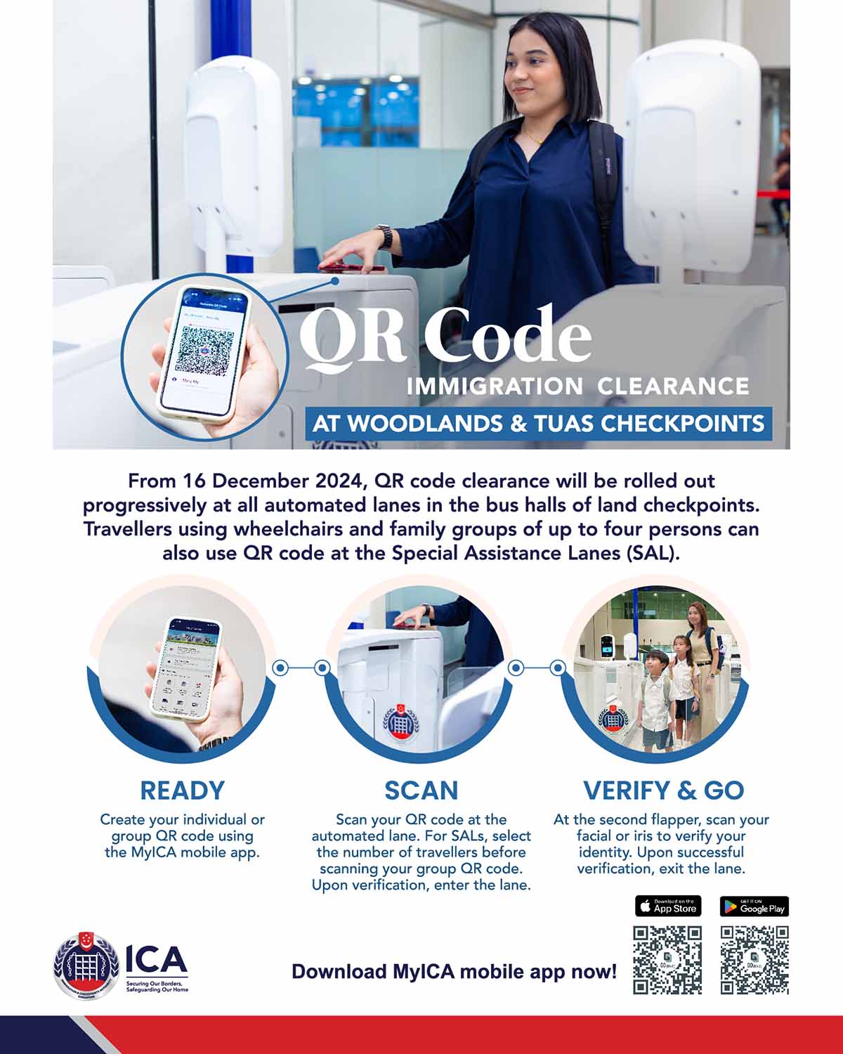 ICA | Use of QR Code for Immigration Clearance at Woodlands and Tuas ...